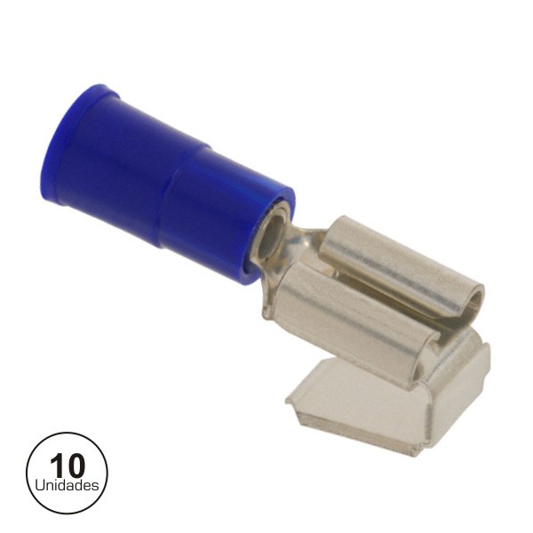 Conjunto de 10 Terminais Azuis 6.35mm - TecnoMartins.pt