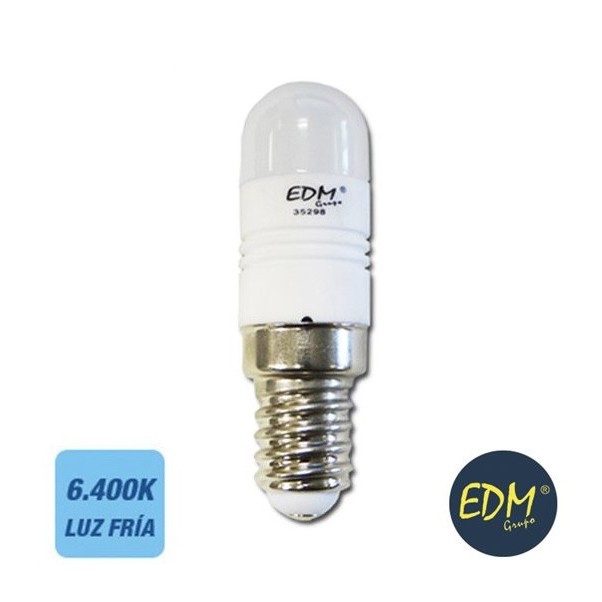 Lâmpada LED E14 230V 2.5W Leds Smd Branco Frio 6400k 220Lm - Edm - TecnoMartins.pt
