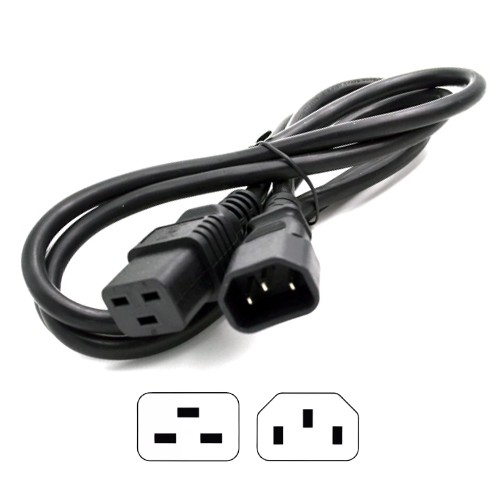 Cabo Ac Pc 3 Pinos IEC 320-C14 Macho / IEC 320-C19 Femea - 1.8m ...