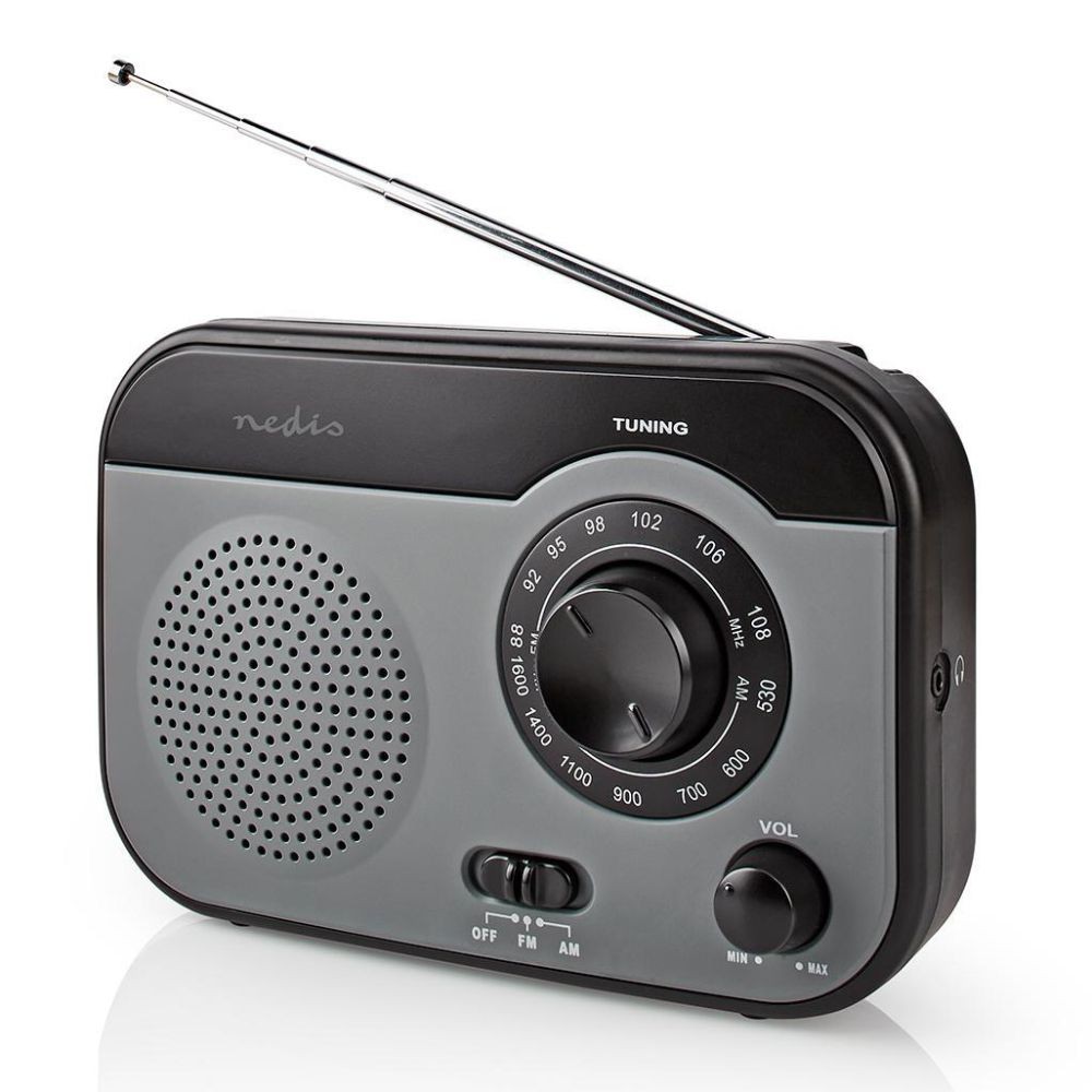 Radio Portátil AM/FM 1.8w Pilhas - Nedis - TecnoMartins.pt