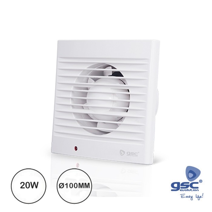 EXTRACTOR WC 20W Ø100MM 150M3/H - GSC - TecnoMartins.pt